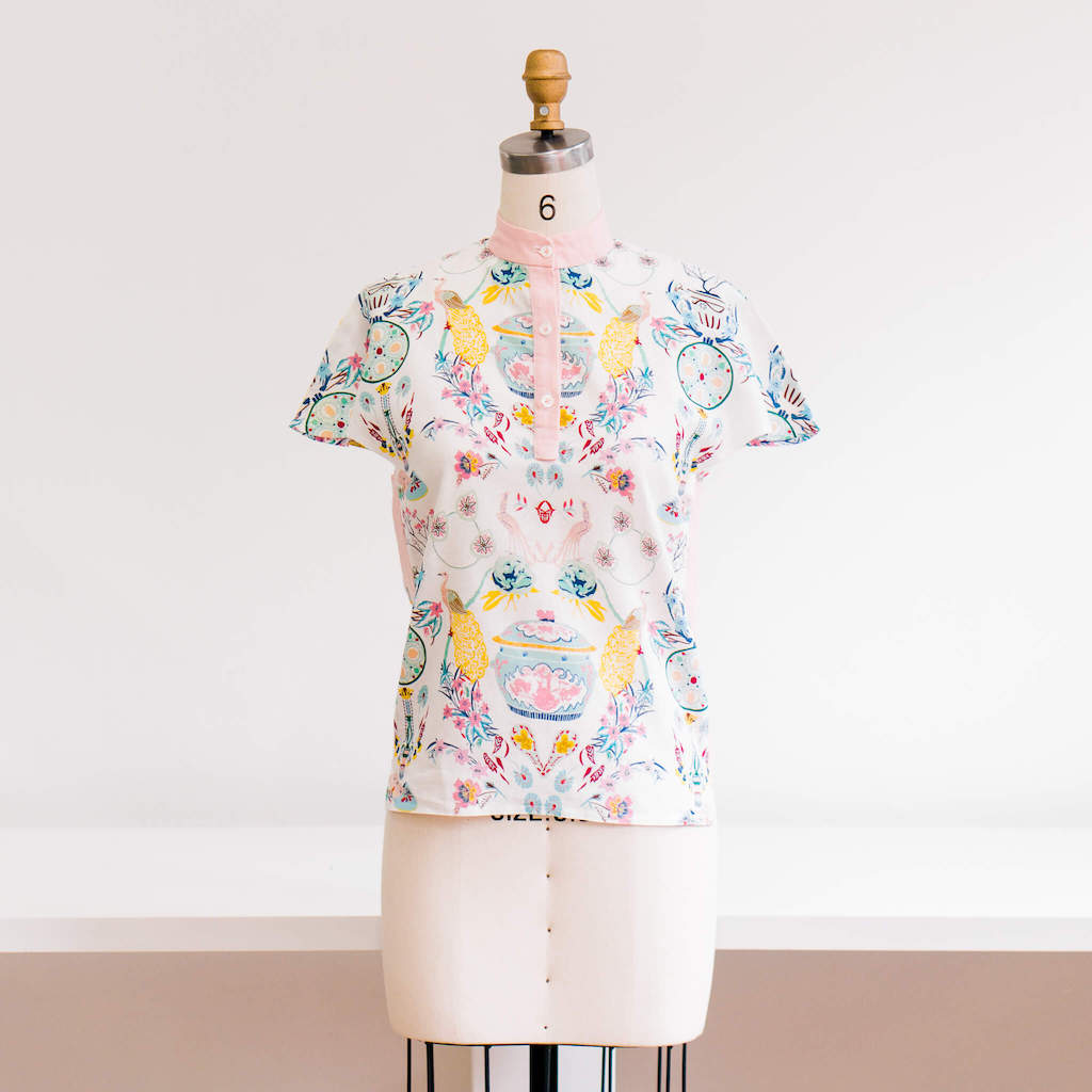 Extended Shoulder Top with Side Contrasts *Custom Fit | Patterns by FMS ...